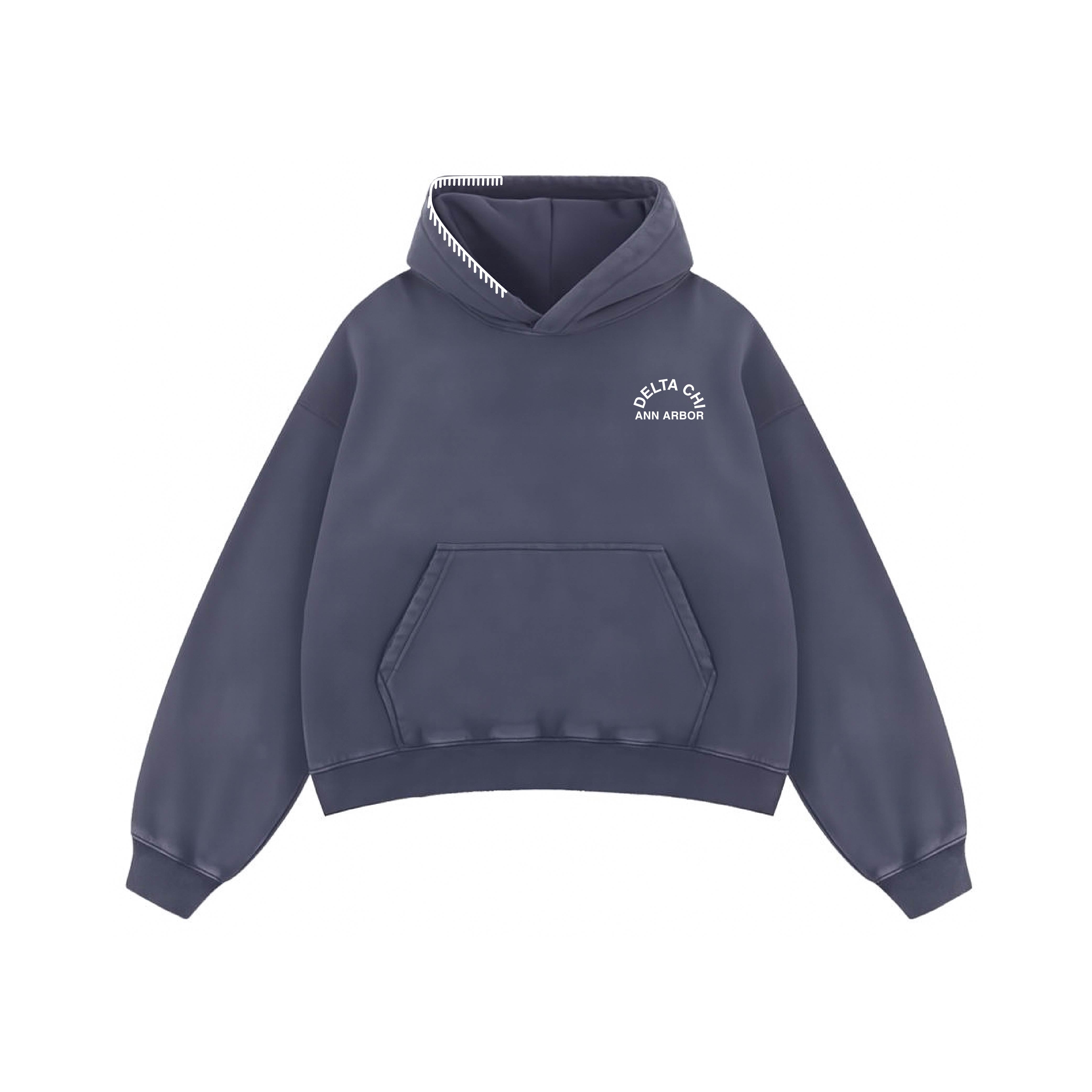 MICHIGAN DELTA CHI WASHED STITCH HOODIE – CAMPUS COLLECTIVE