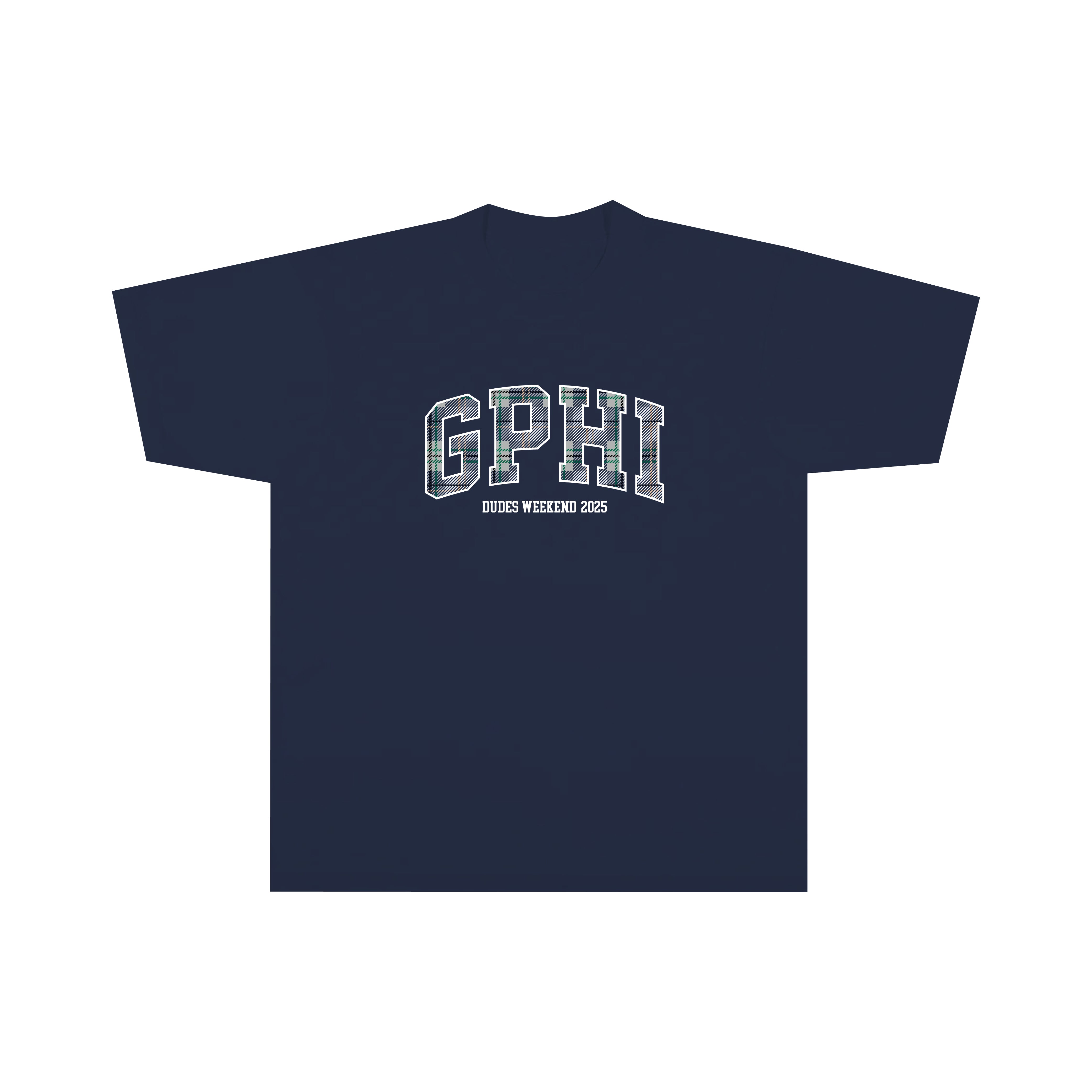 GPHI DUDES WEEKEND NAVY TEE – CAMPUS COLLECTIVE